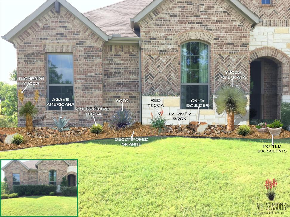 Front of House- Left Side – All Seasons Landscape Design, Powered by ...