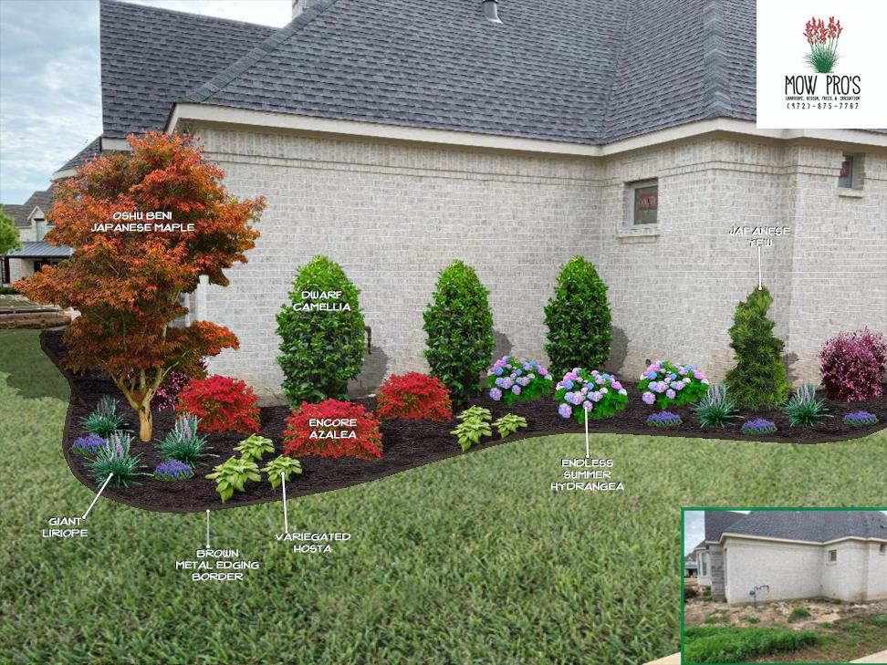 #1 Right Side of House – All Seasons Landscape Design, Powered by Mow Pro's